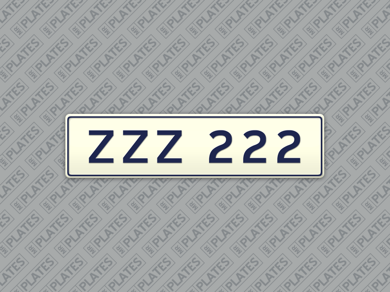 ZZZ 222 Number Plates For Sale, SA - MrPlates