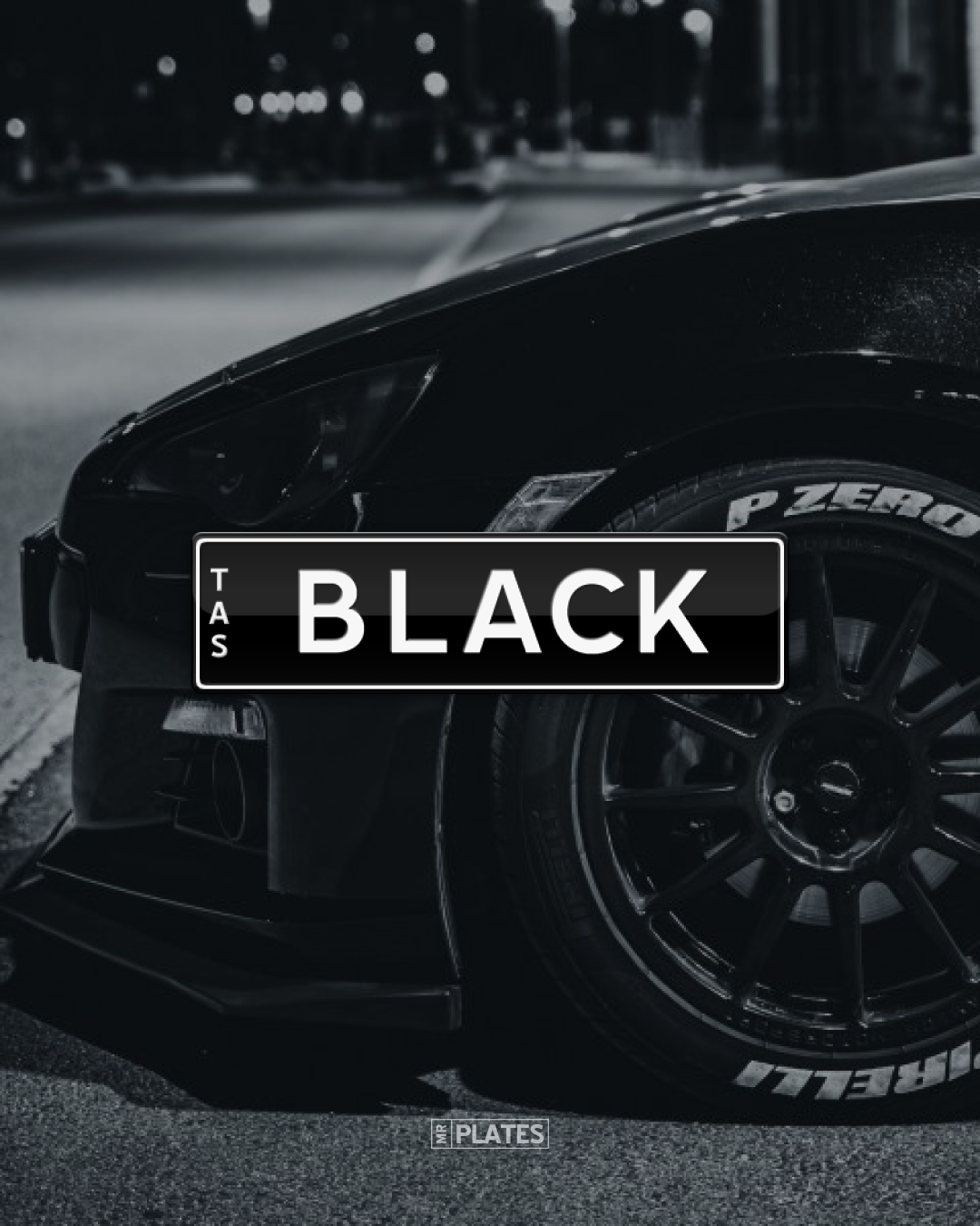 BLACK (The Colour Black) Number Plates For Sale, TAS - MrPlates