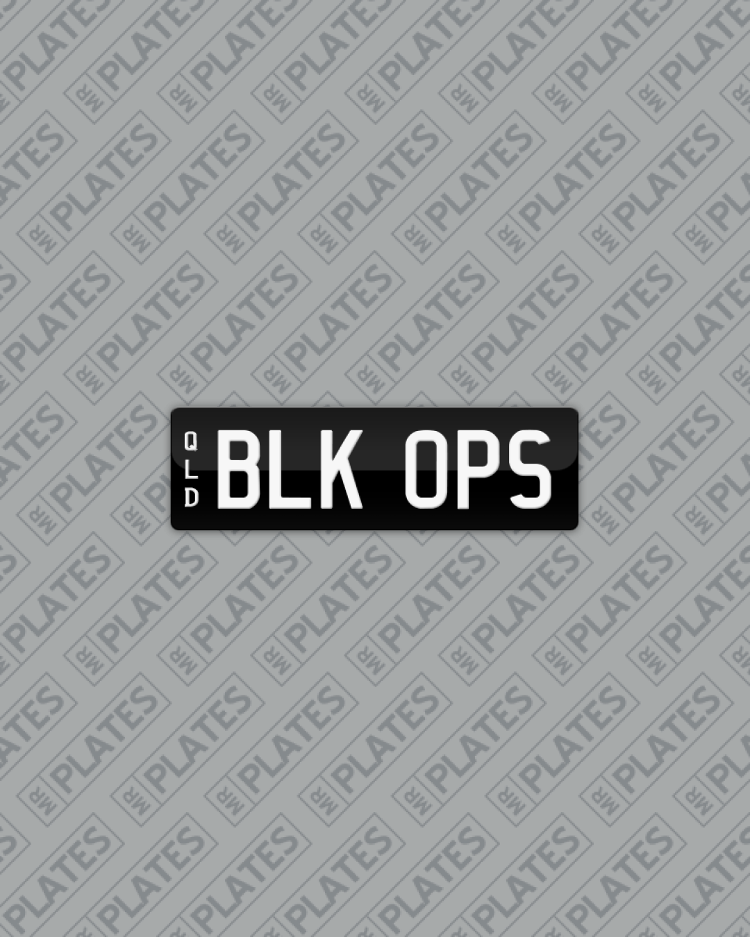 BLK OPS (Black Ops 'BLK OPS') Number Plates For Sale, QLD - MrPlates