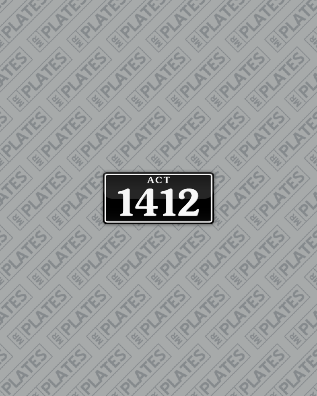 1412 Number Plates For Sale, ACT - MrPlates