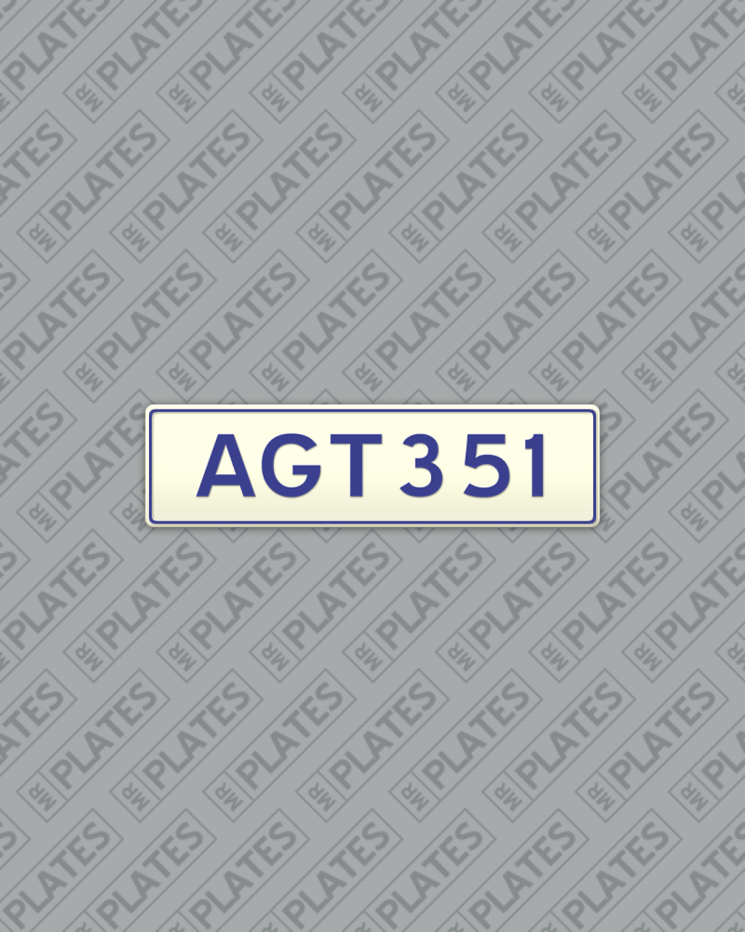 AGT351 (A GT 351) Number Plates For Sale, SA - MrPlates