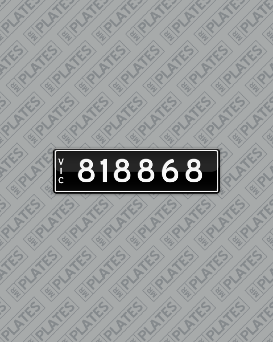818868 Number Plates For Sale, VIC - MrPlates