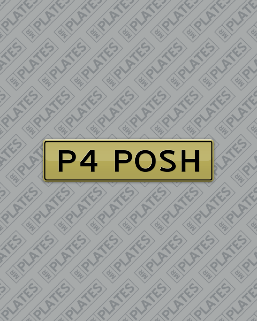 P4 POSH (P For Posh) Number Plates For Sale, QLD - MrPlates