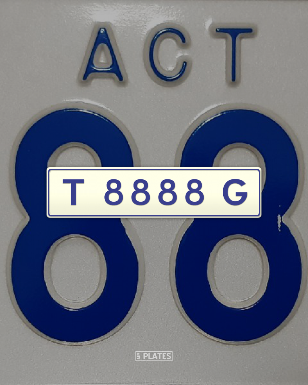 T 8888 G (TAAAAG) Number Plates For Sale, ACT - MrPlates
