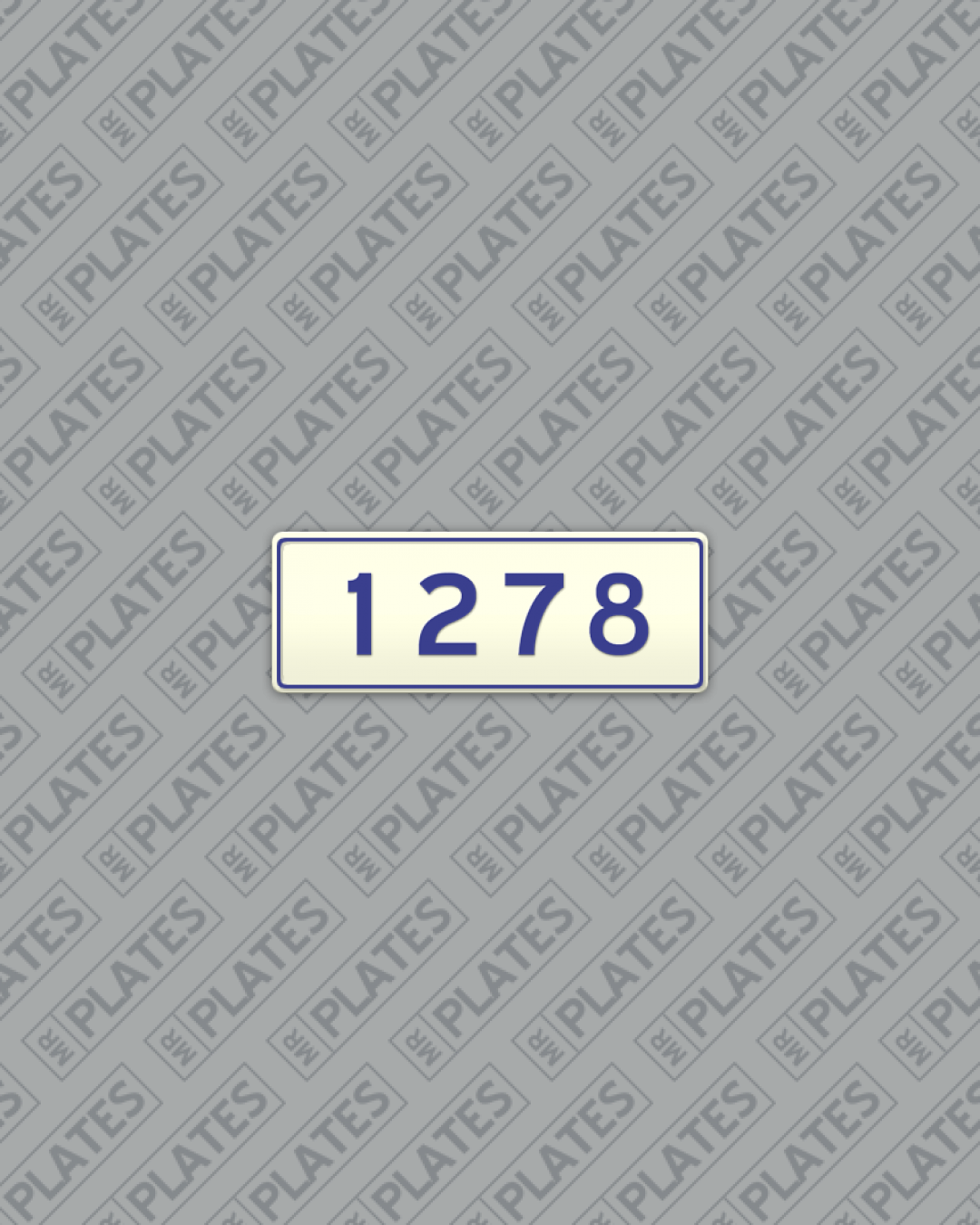 1278 Number Plates For Sale, ACT - MrPlates