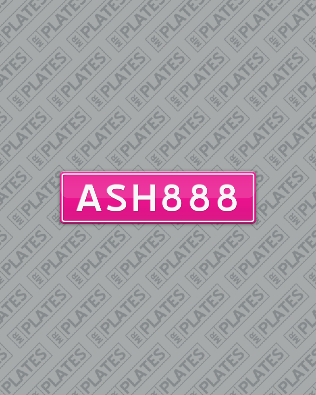 ASH888 (Ash 888) Number Plates For Sale, QLD - MrPlates