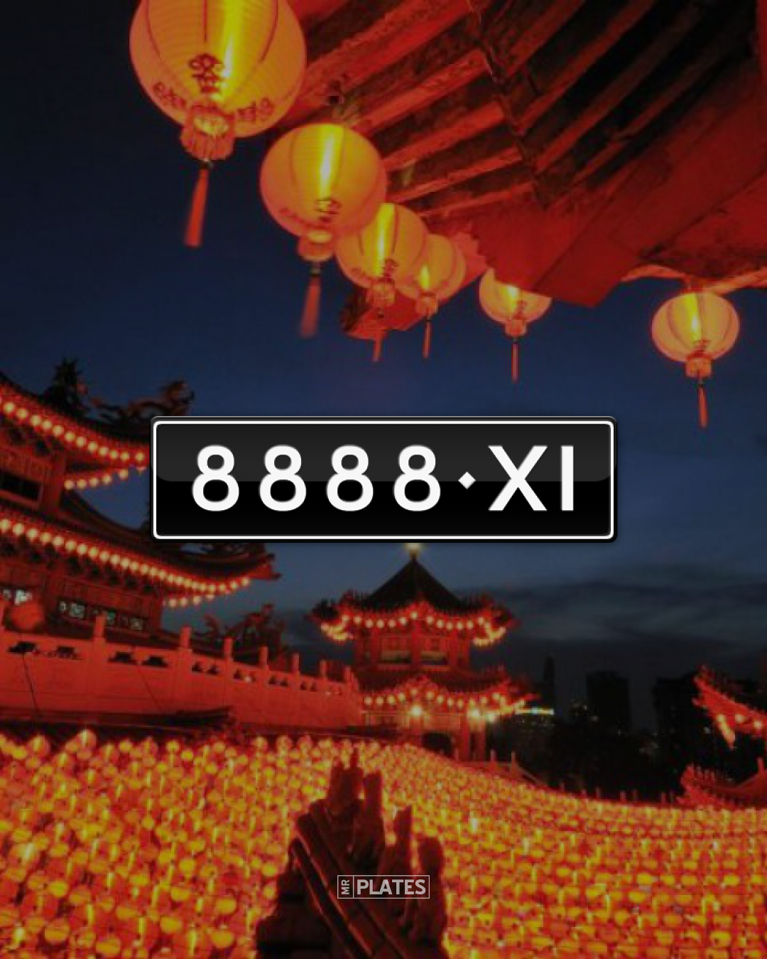 8888·XI (Lucky 8) Number Plates For Sale, VIC - MrPlates