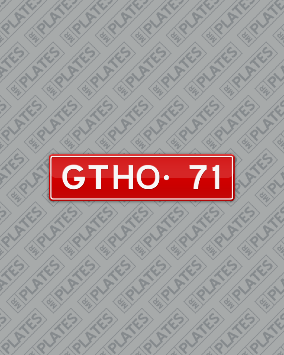 GTHO· 71 (GTHO 71. GT FALCON) Number Plates For Sale, SA - MrPlates