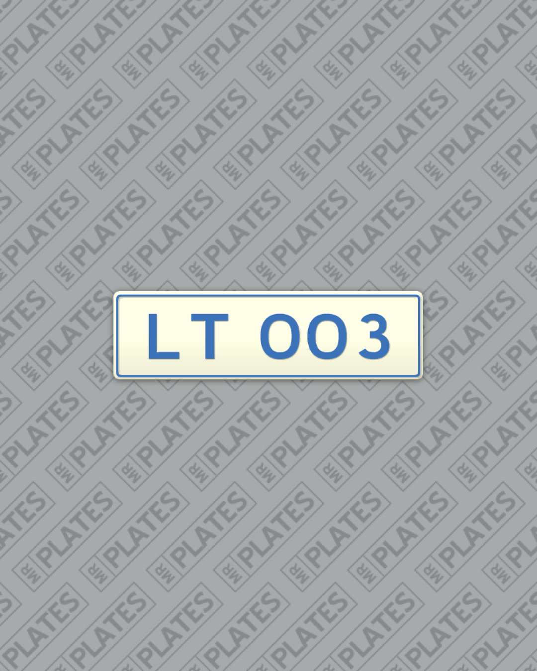 LT 003 Number Plates For Sale, ACT - MrPlates