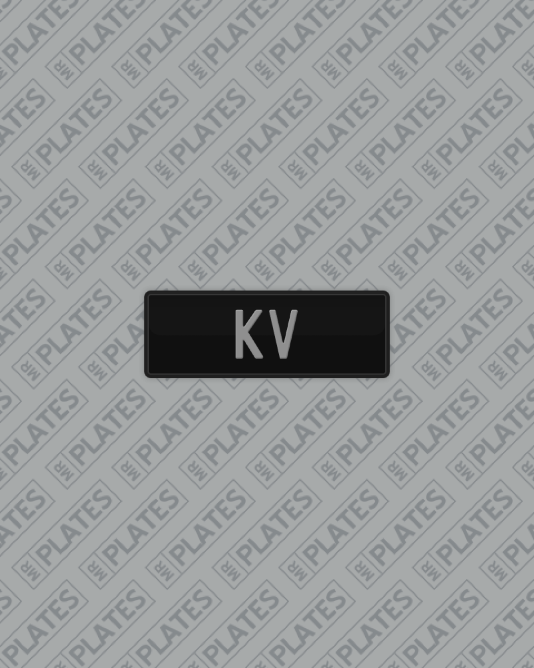 KV Number Plates For Sale - MrPlates