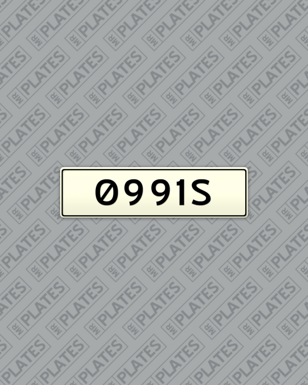 0991S (For A Porsche 911) Number Plates For Sale - MrPlates