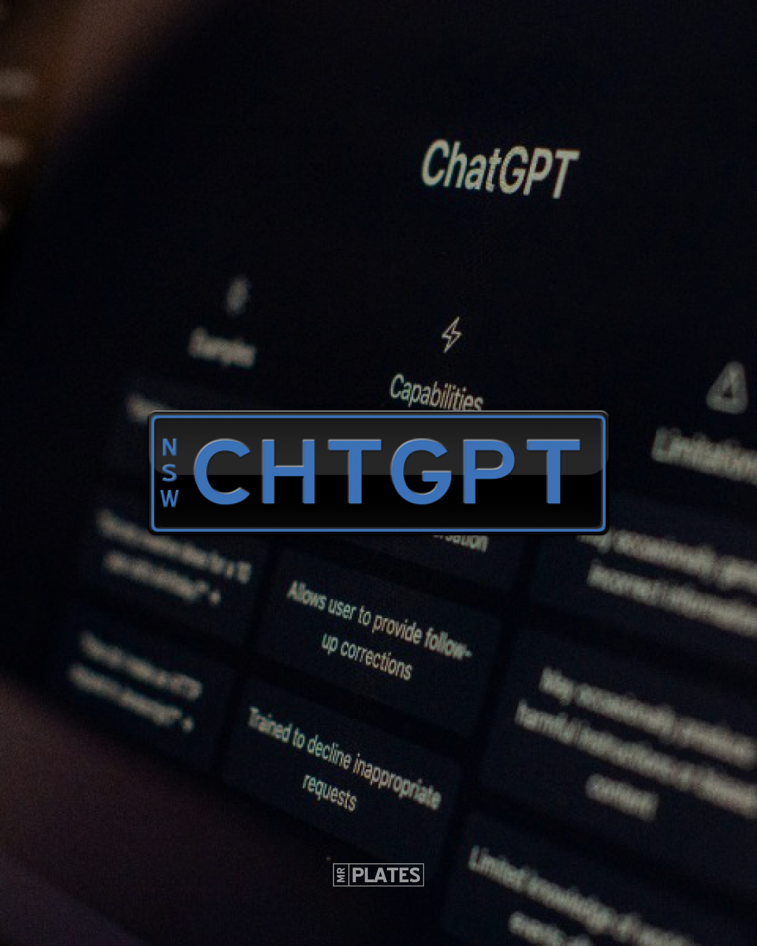 CHTGPT (CHATGPT AI) Number Plates For Sale, NSW - MrPlates