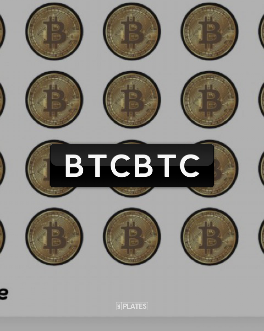 BTCBTC (Bitcoin) Number Plates For Sale, VIC - MrPlates