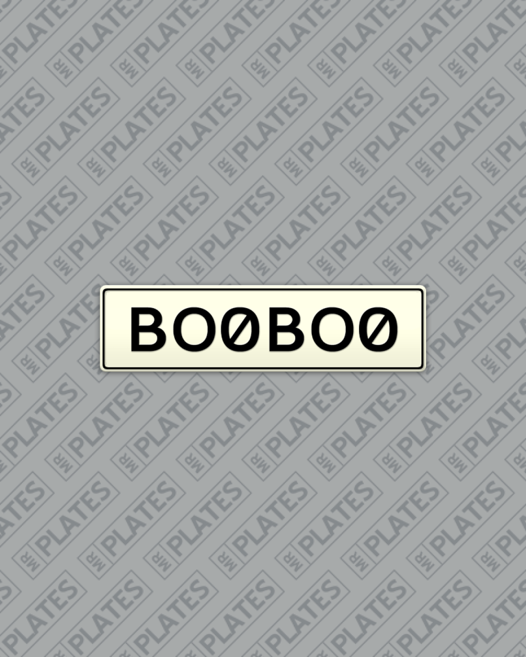 BO0BO0 (Boo boo) Number Plates For Sale - MrPlates