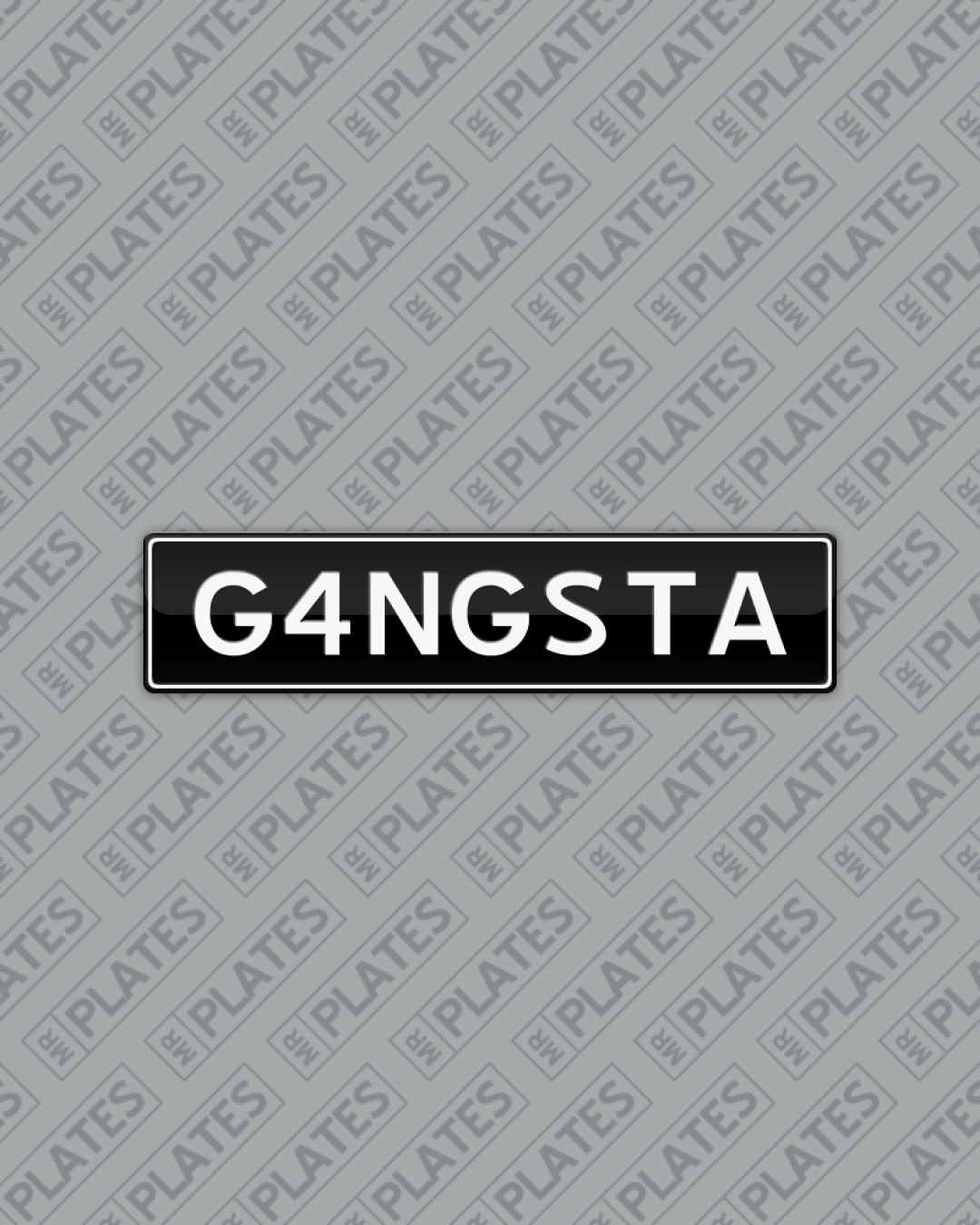 G4NGSTA (Gangsta) Number Plates For Sale, WA - MrPlates