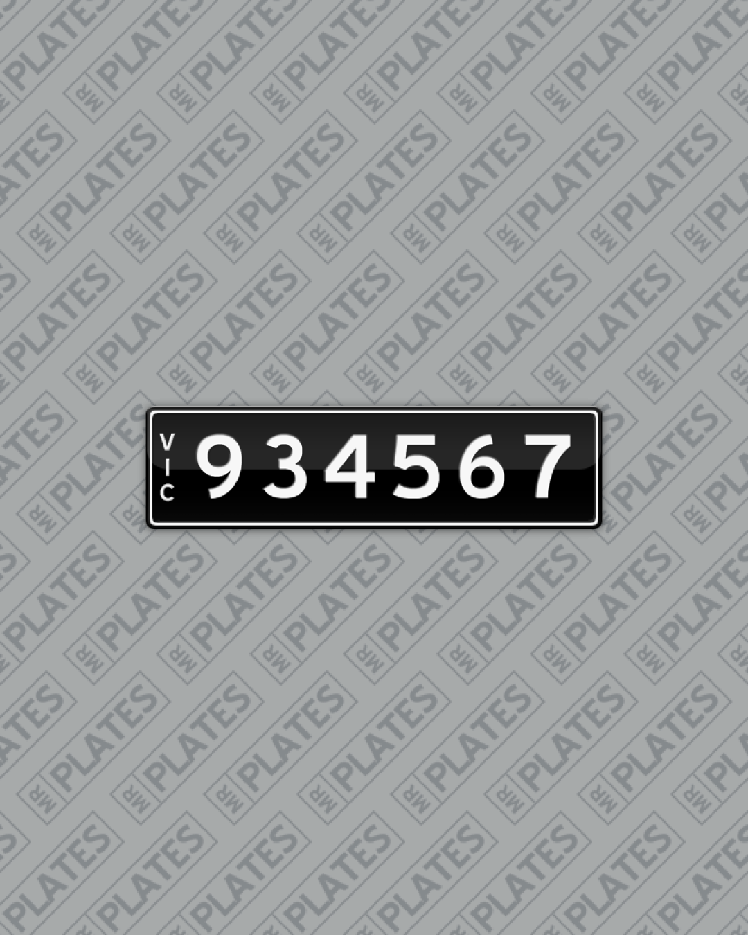 934567 (934 567) Number Plates For Sale, VIC - MrPlates