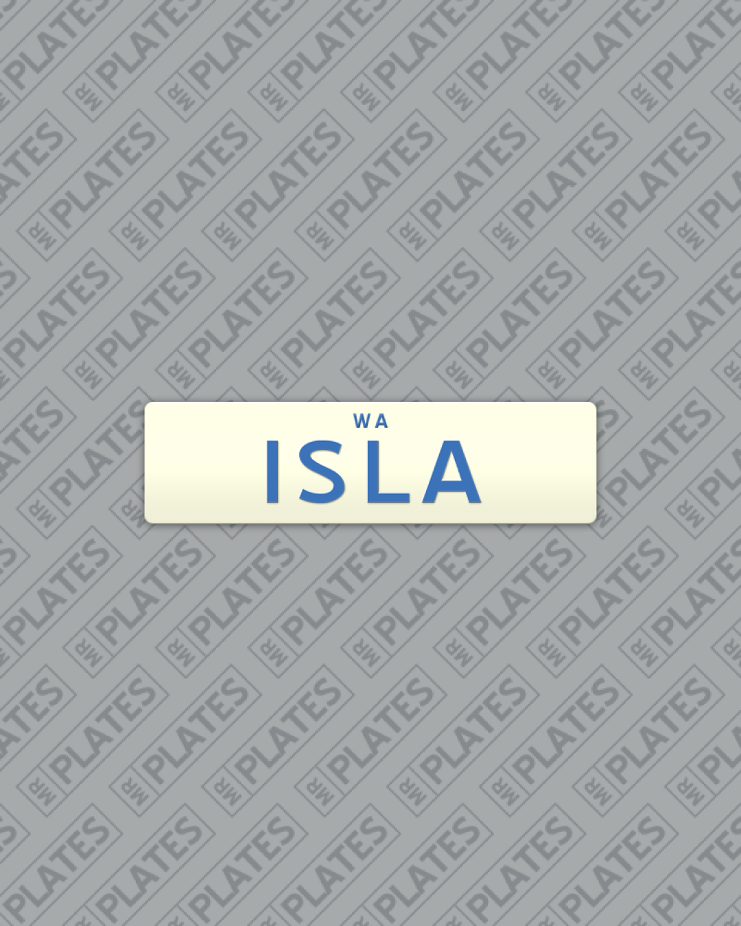 ISLA Number Plates For Sale, WA - MrPlates