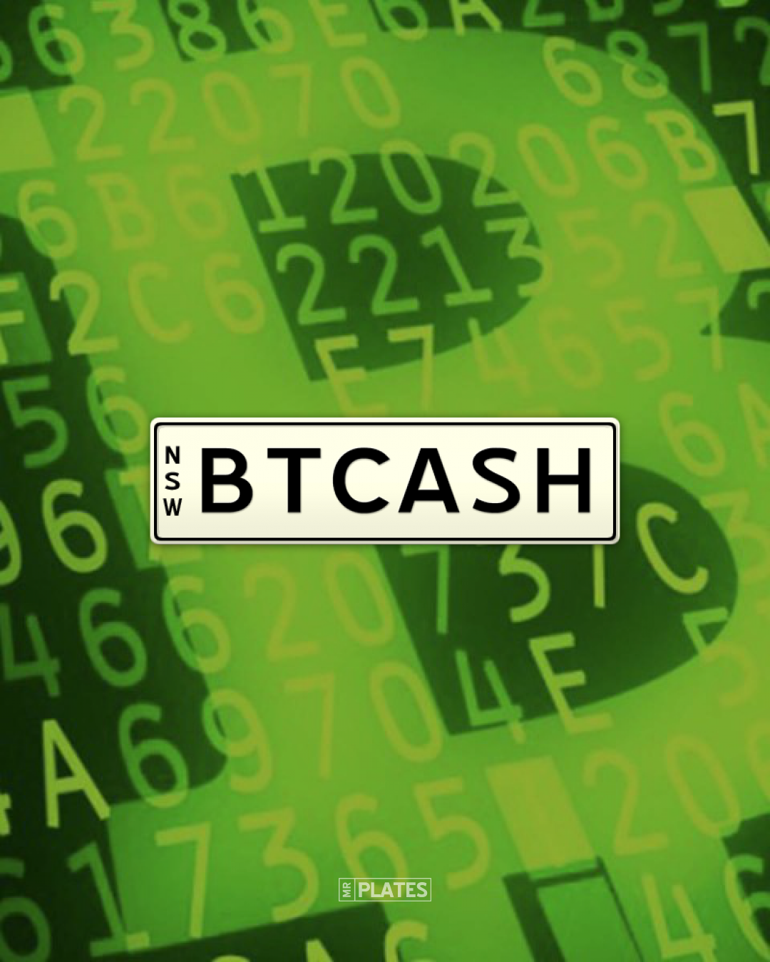 BTCASH (Bitcoin Cash - Exclusive Crypto Plate) Number Plates For Sale ...