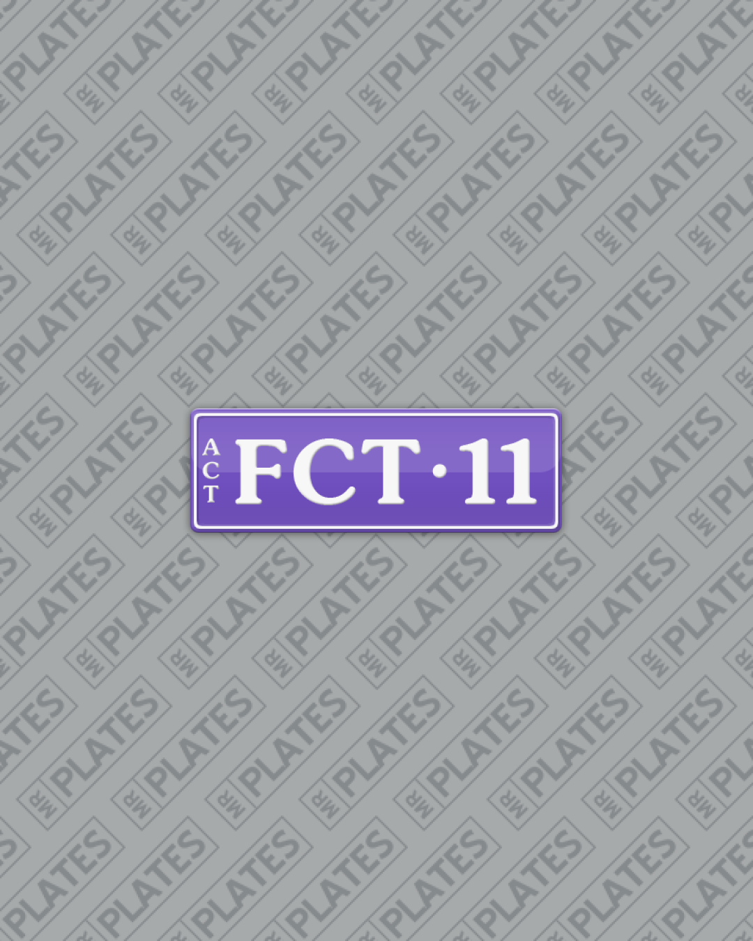 FCT·11 (FCT 11) Number Plates For Sale, ACT - MrPlates