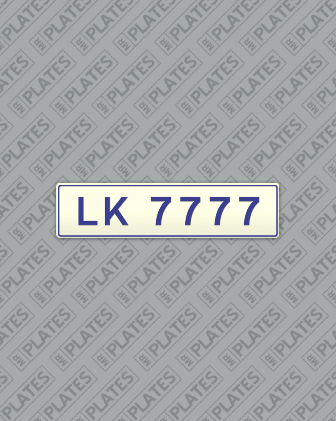 LK 7777 Number Plates For Sale, VIC - MrPlates