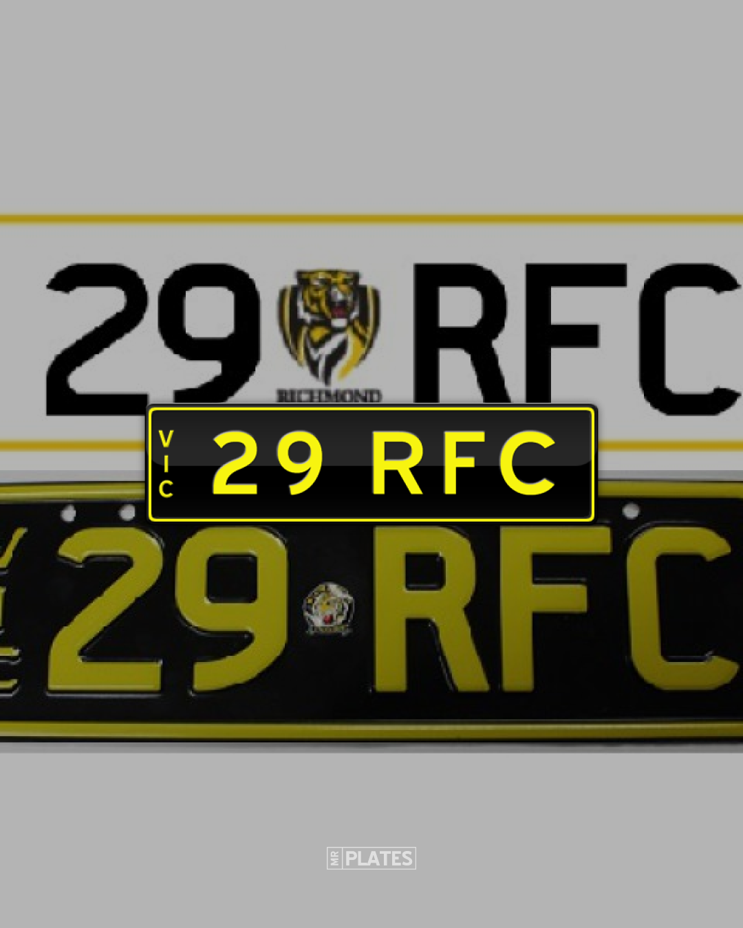 29 RFC (AFL Richmond Tigers) Number Plates For Sale, VIC - MrPlates
