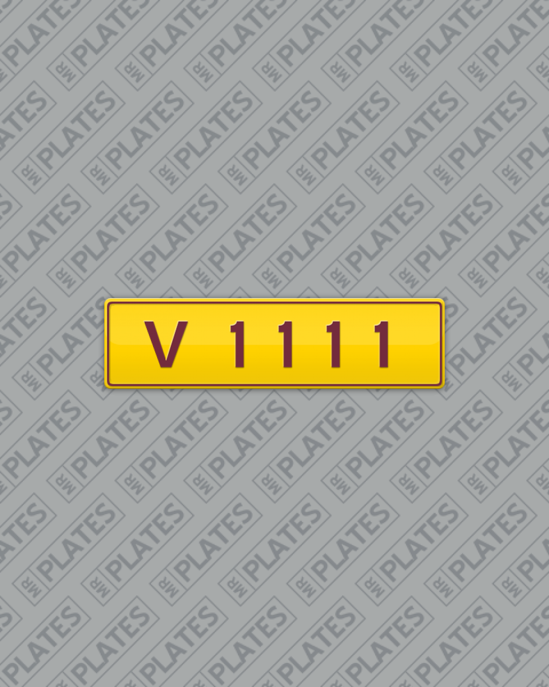 V 1111 (V1111) Number Plates For Sale, VIC - MrPlates
