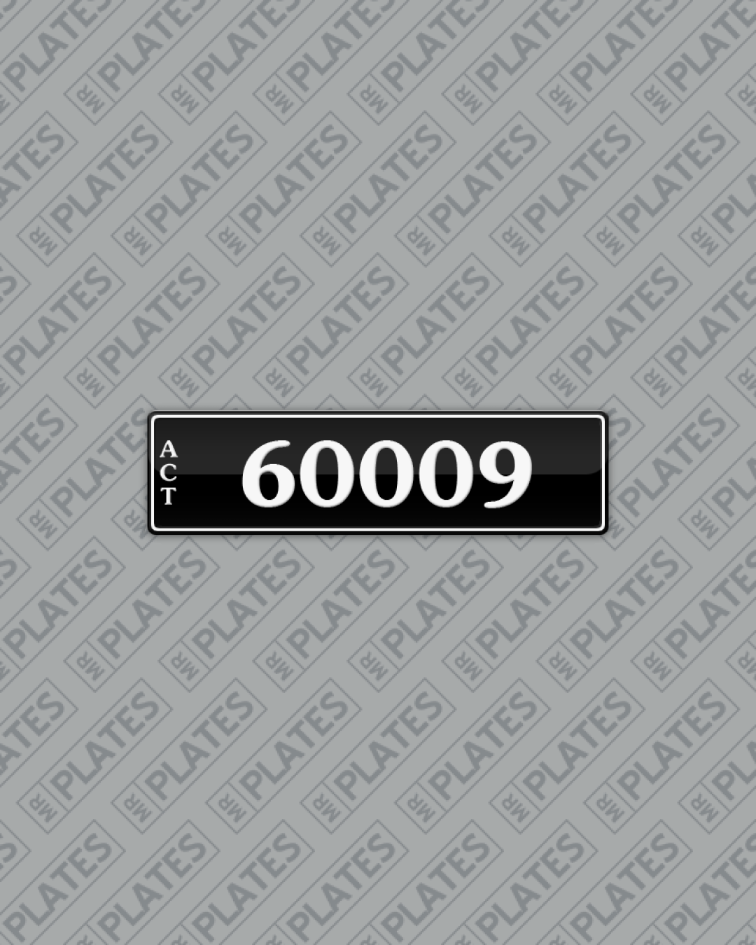 60009 Number Plates For Sale, ACT - MrPlates