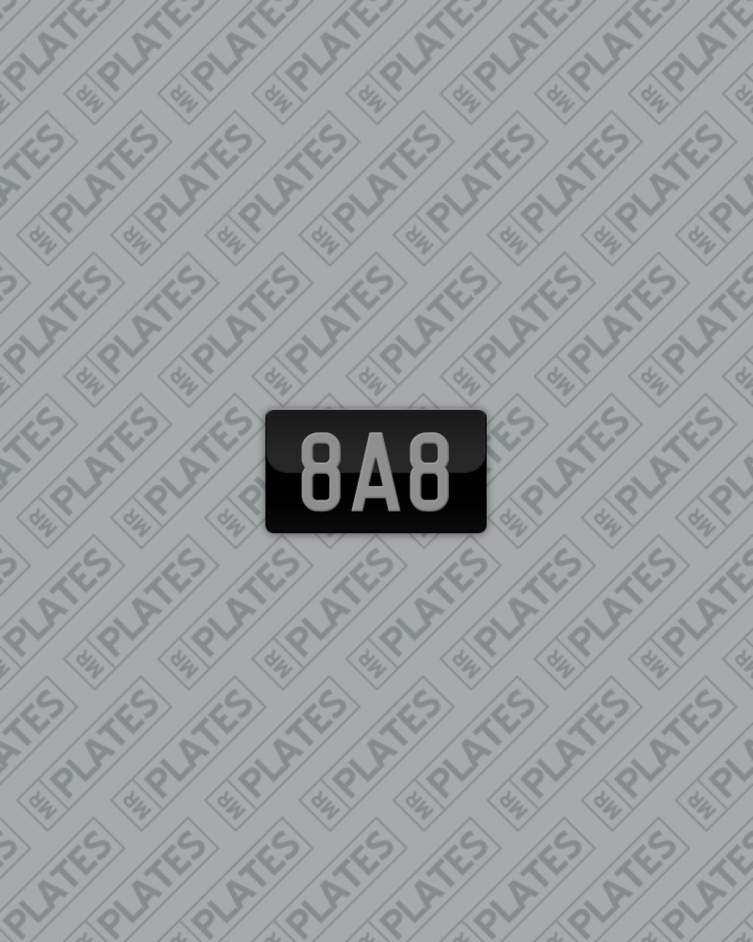 8A8 Number Plates For Sale, QLD - MrPlates