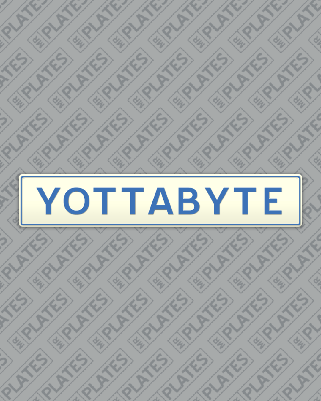 YOTTABYTE Number Plates For Sale, WA - MrPlates