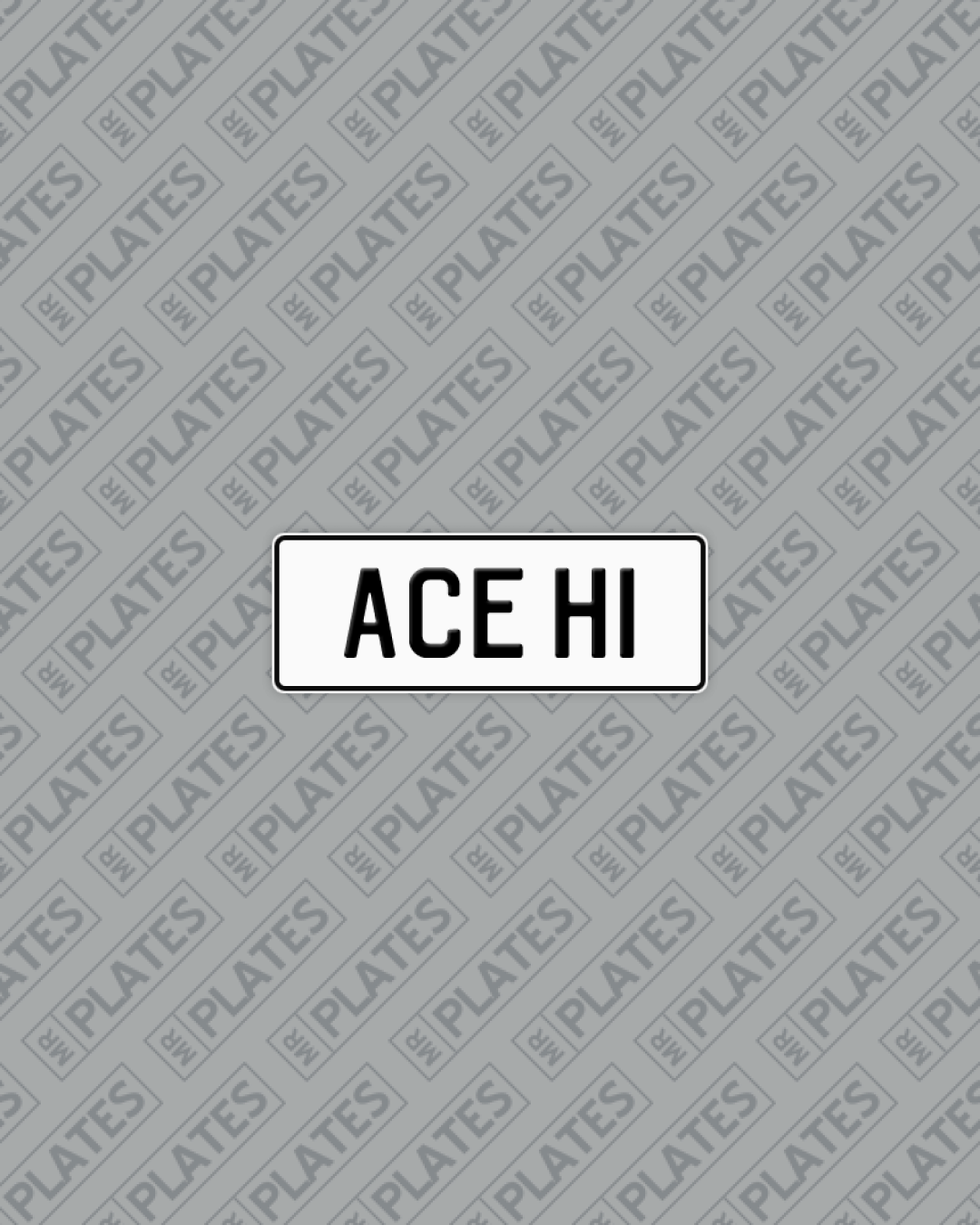 ACE HI Number Plates For Sale - MrPlates