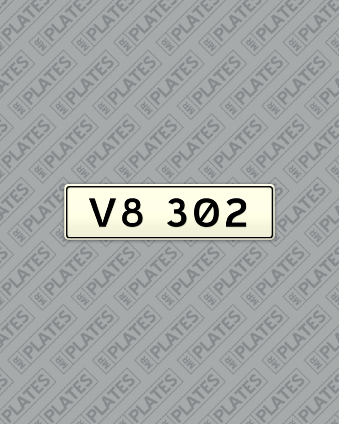 V8 302 Number Plates For Sale - MrPlates