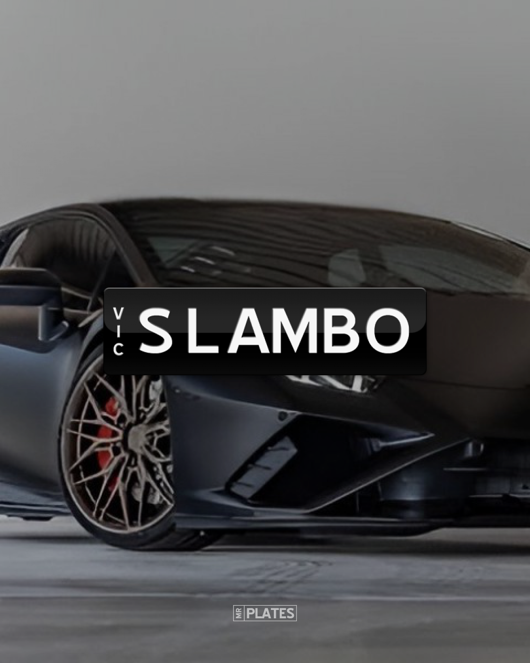 SLAMBO (Lowered Lamborghini) Number Plates For Sale, VIC - MrPlates