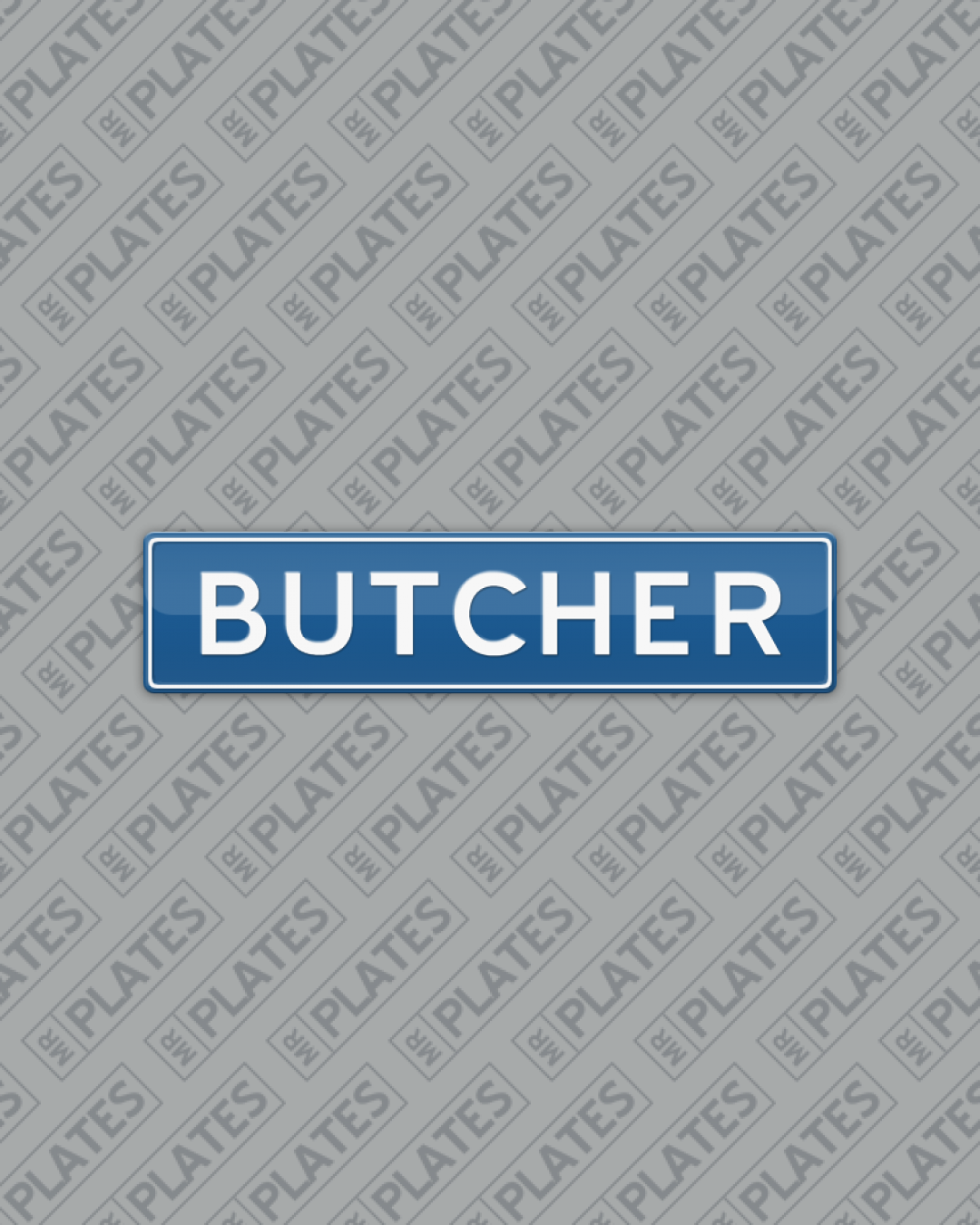 BUTCHER Number Plates For Sale, WA - MrPlates