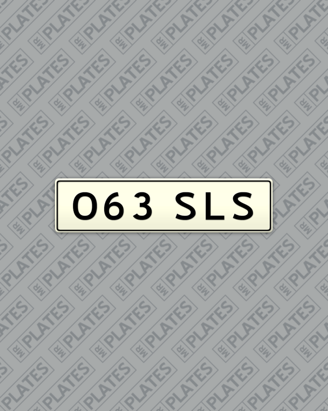063 SLS Number Plates For Sale, NSW - MrPlates