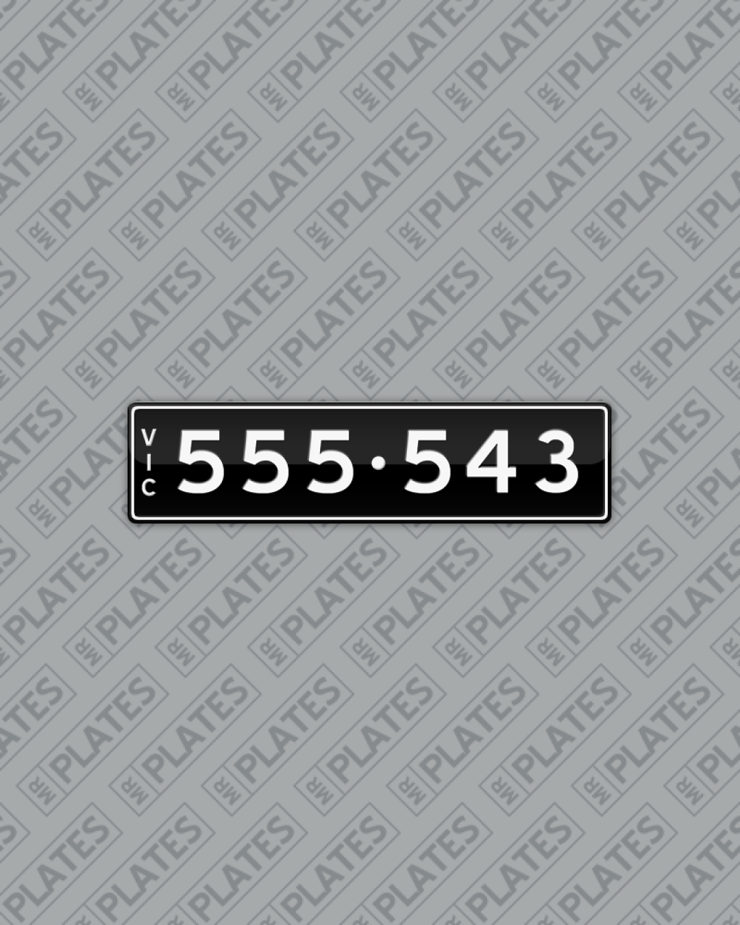 555·543 (Descending Combination Enamel Set) Number Plates For Sale, VIC ...