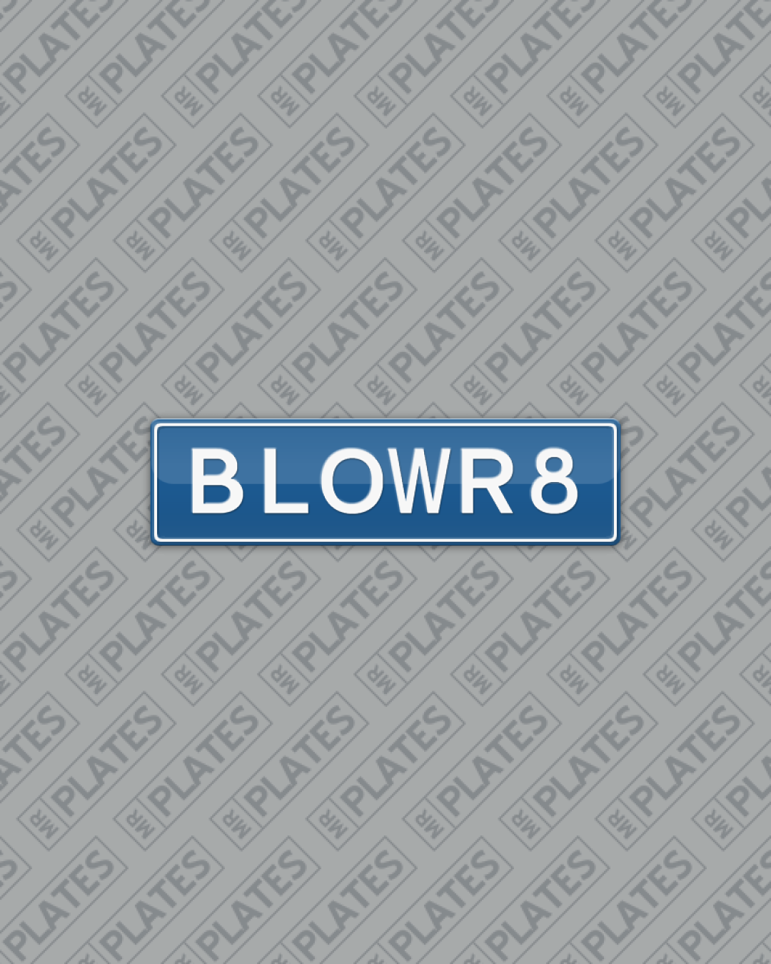BLOWR8 (Supercharged V8) Number Plates For Sale, VIC - MrPlates