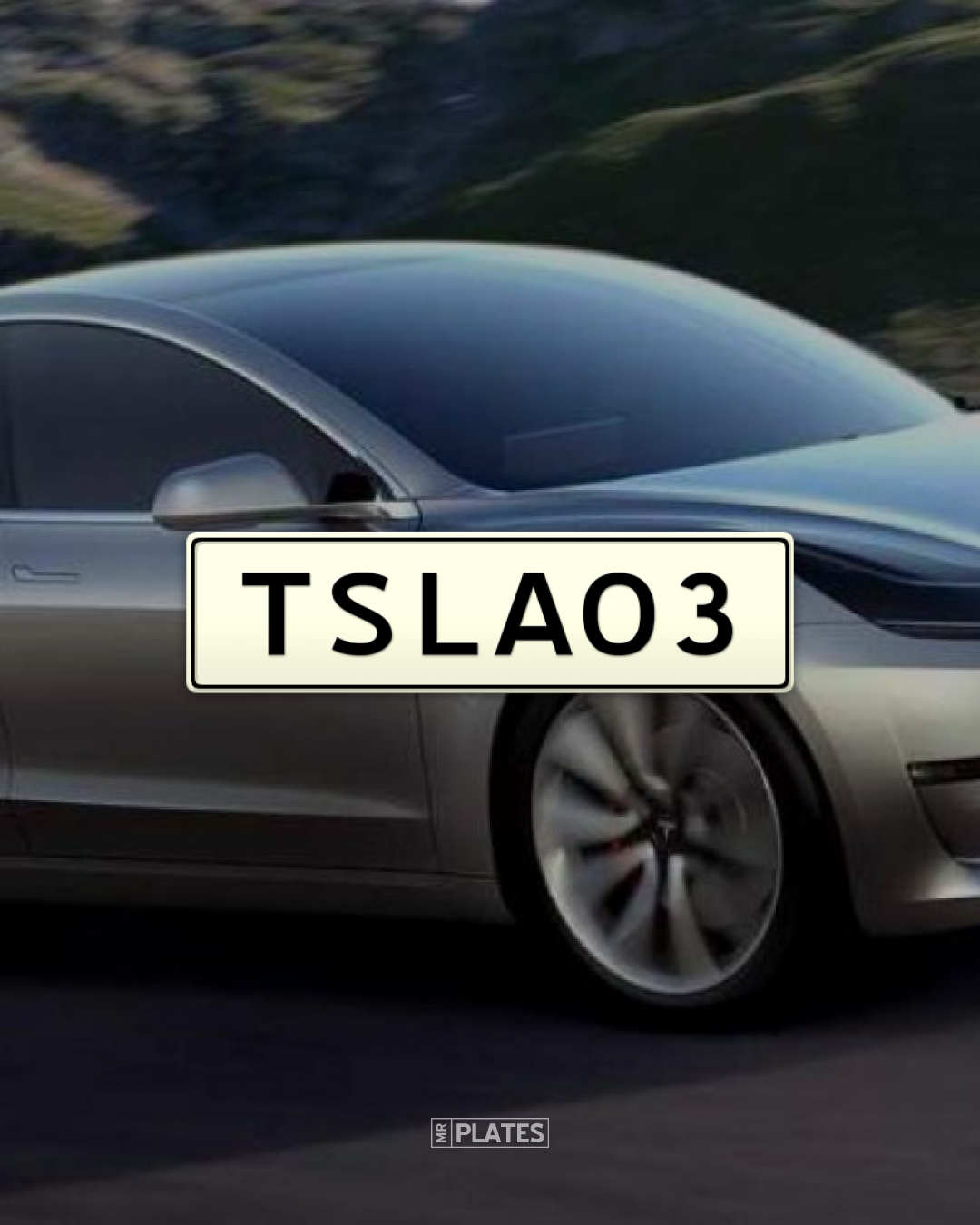 TSLA03 (Tesla Model 3) Number Plates For Sale, VIC - MrPlates