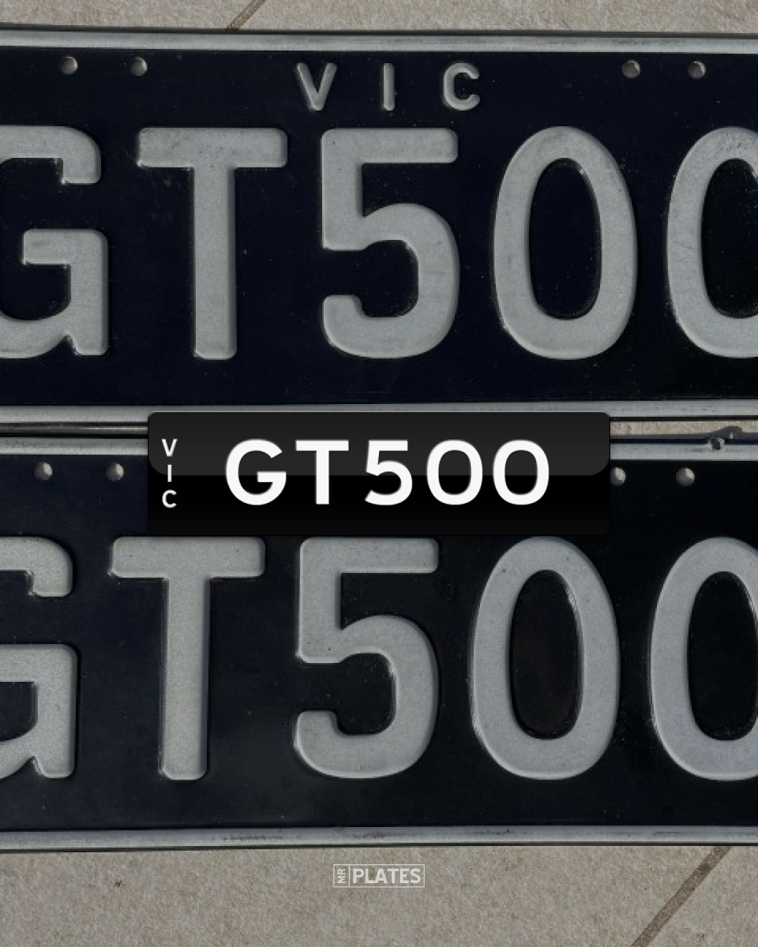 GT500 Number Plates For Sale, VIC - MrPlates