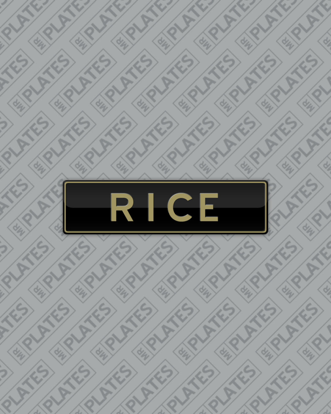 RICE Number Plates For Sale, QLD - MrPlates