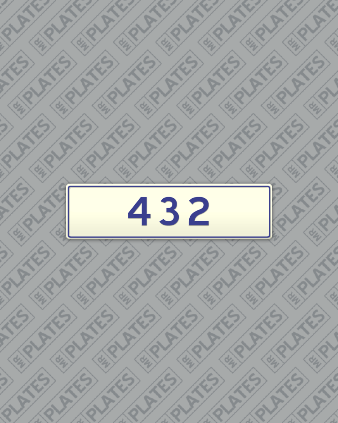 432 (Four Three Two) Number Plates For Sale, ACT - MrPlates