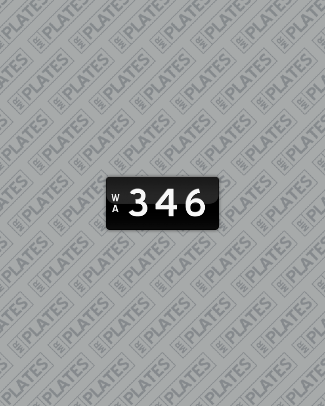 346 Number Plates For Sale, WA - MrPlates