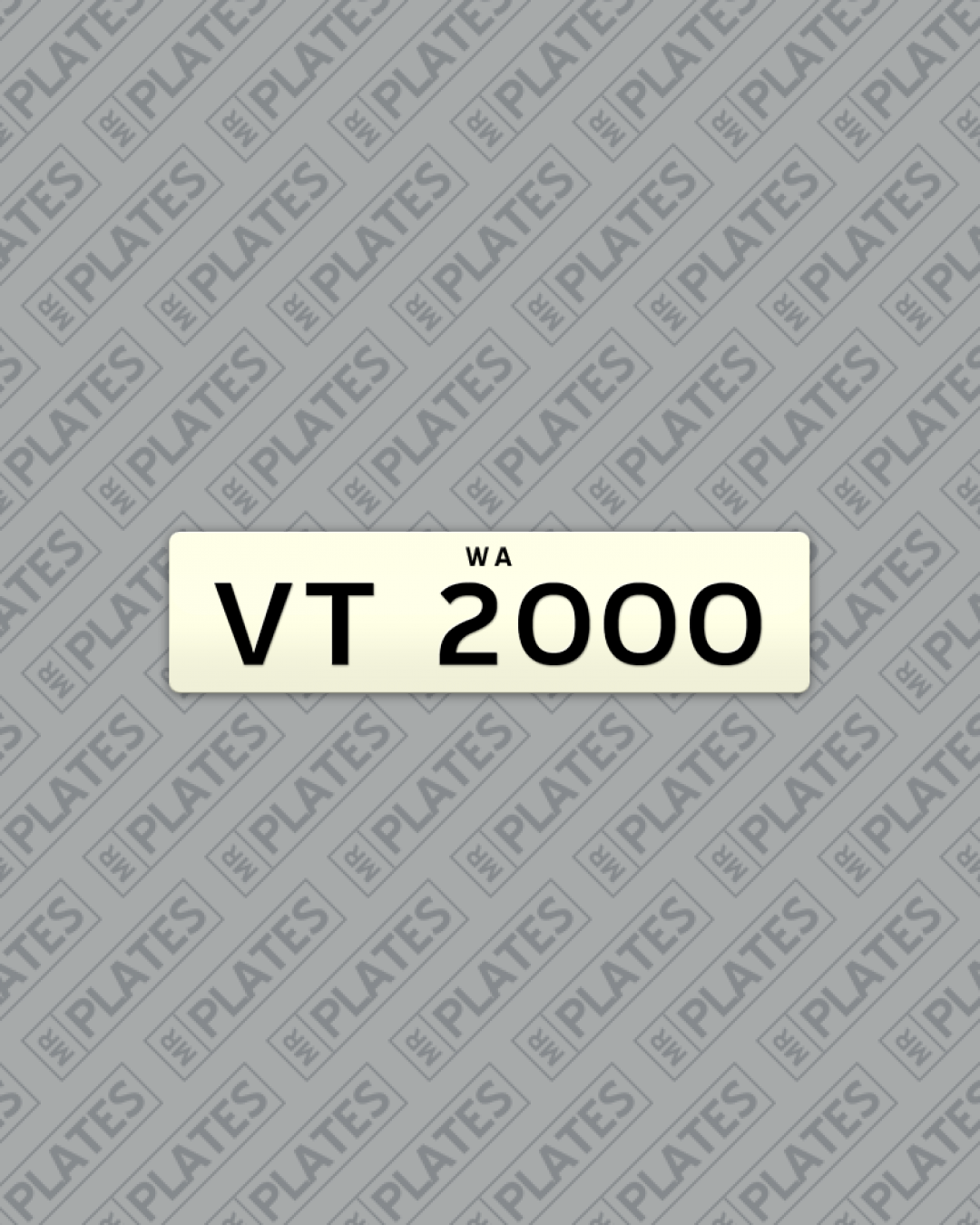 VT 2000 (2000 VT Commodore Plate) Number Plates For Sale, WA - MrPlates