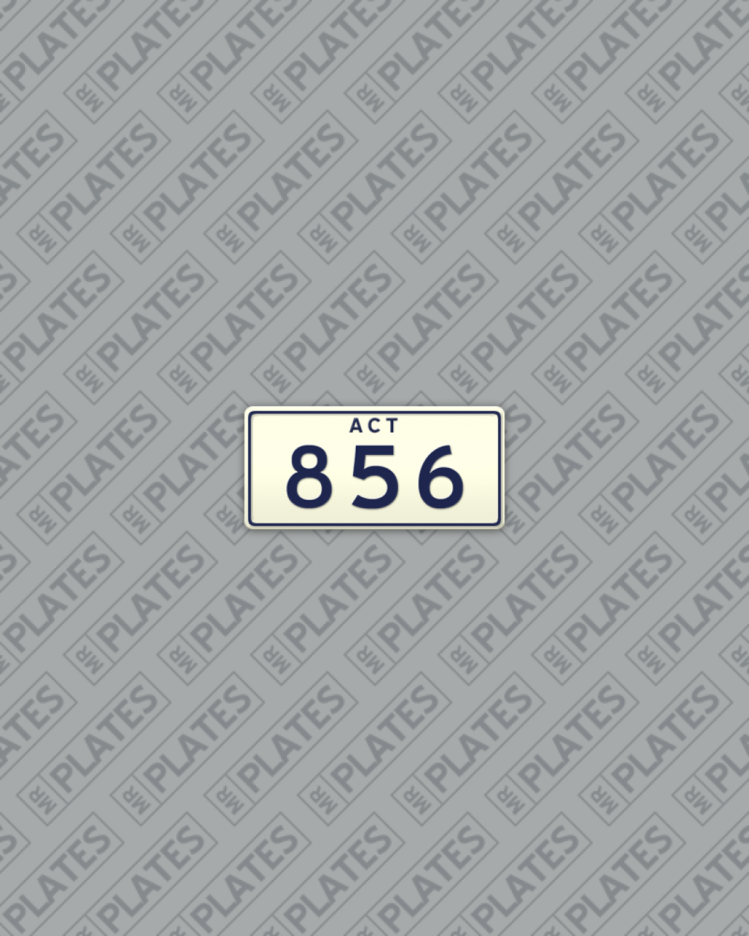 856 Number Plates For Sale, ACT - MrPlates