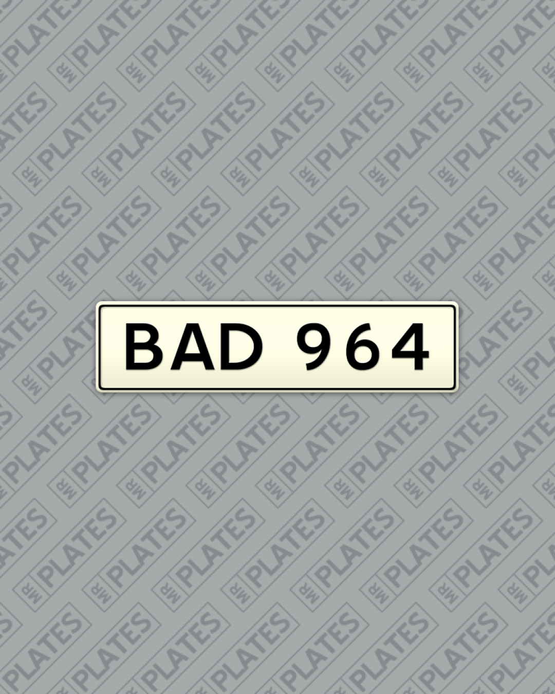 BAD 964 (Porsche 911 Famous Bad Boys Series 964) Number Plates For Sale ...