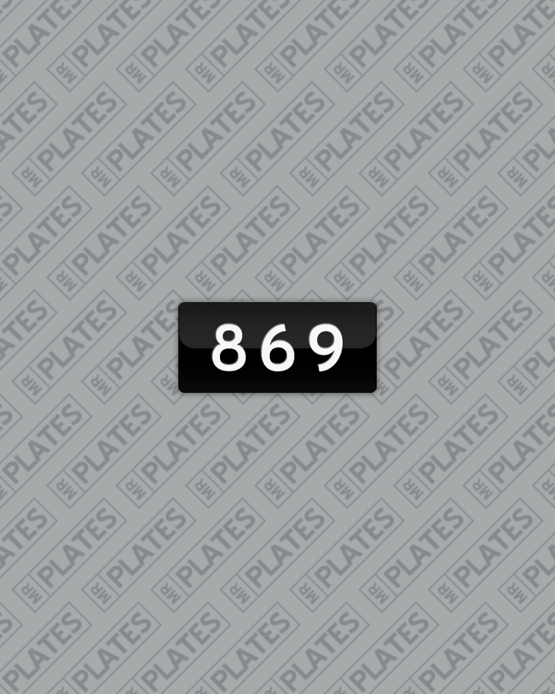 869 Number Plates For Sale, VIC - MrPlates