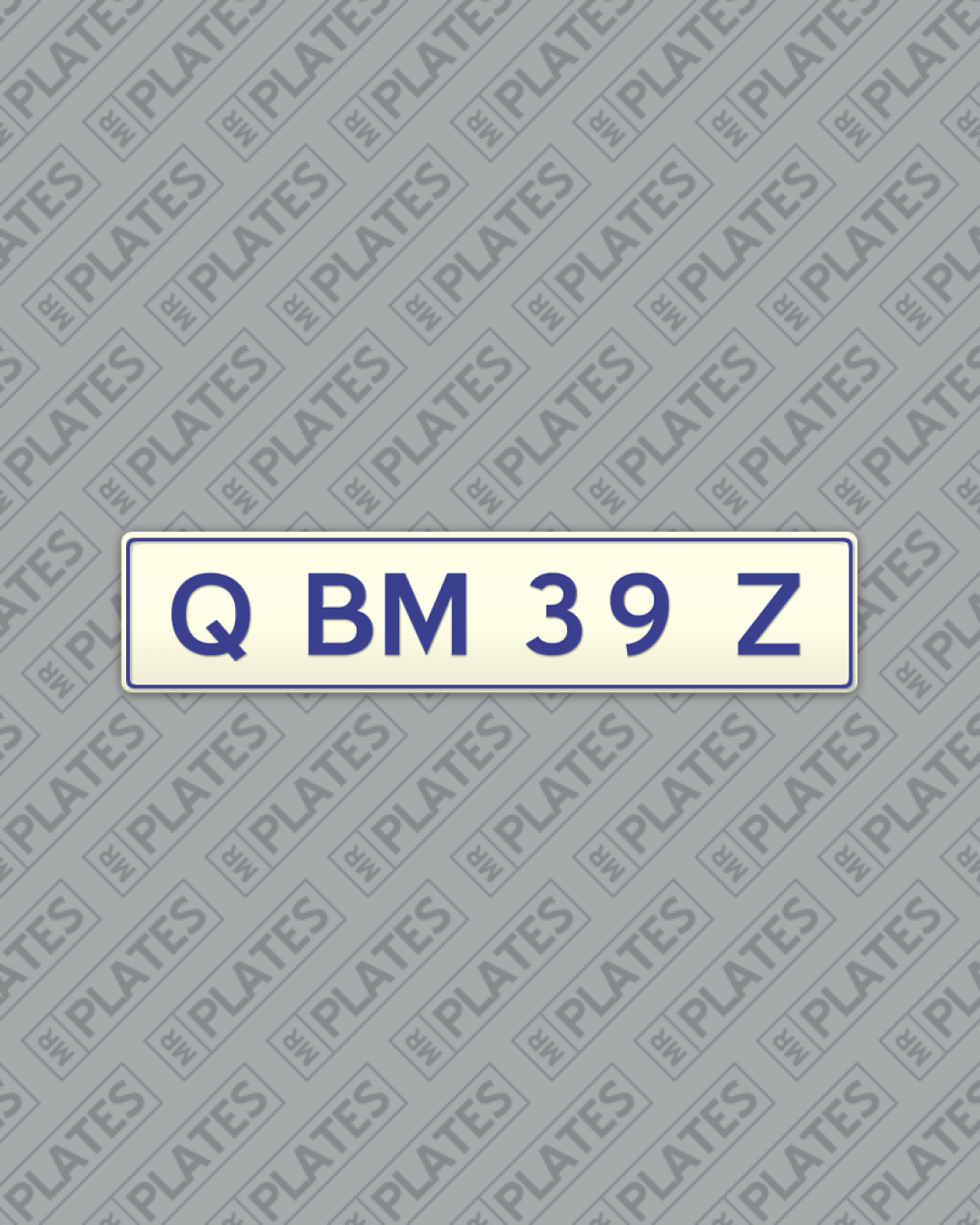 Q BM 39 Z Number Plates For Sale, QLD - MrPlates