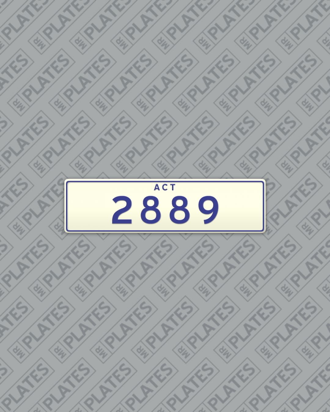 2889 Number Plates For Sale, ACT - MrPlates