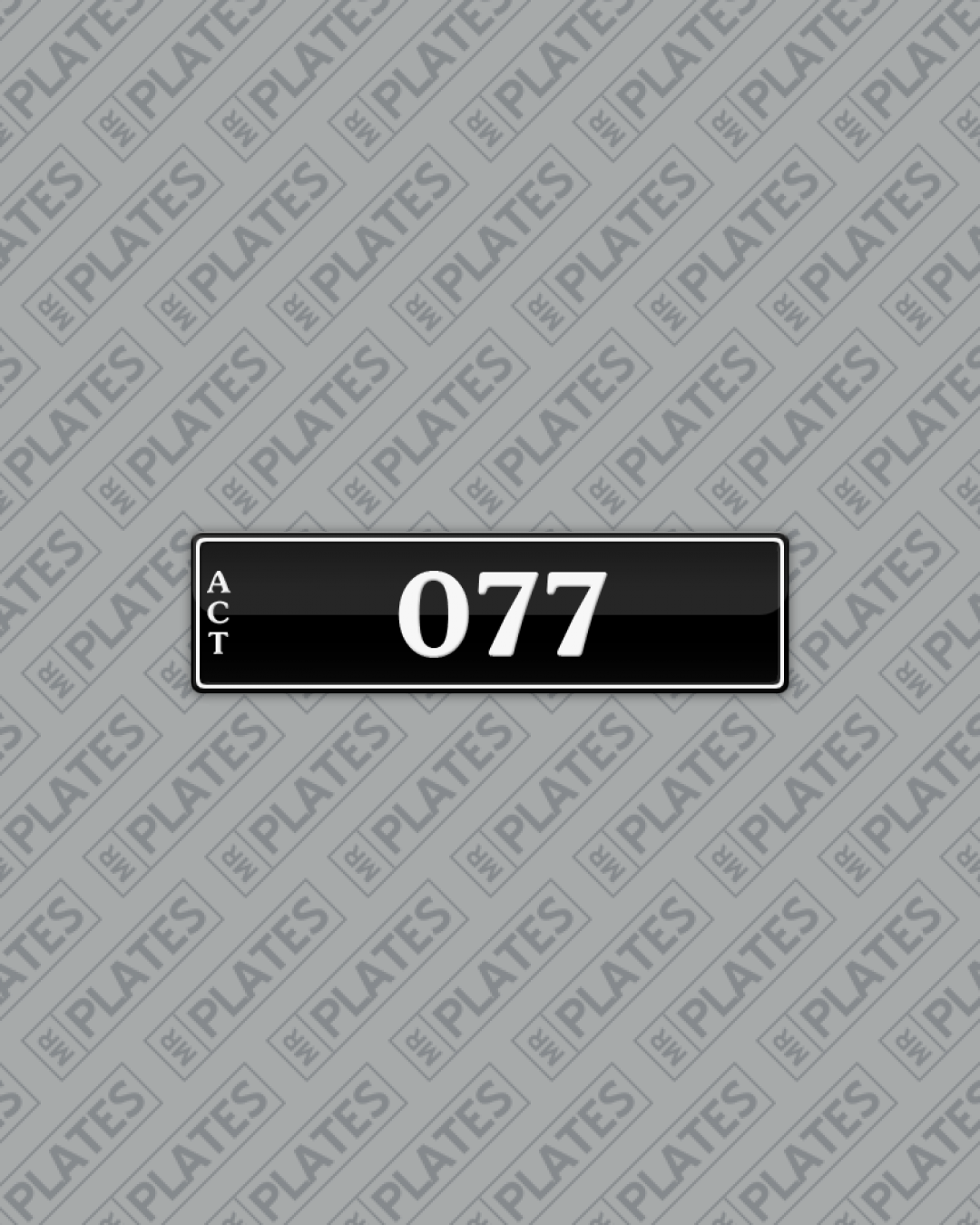 077 Number Plates For Sale, ACT - MrPlates