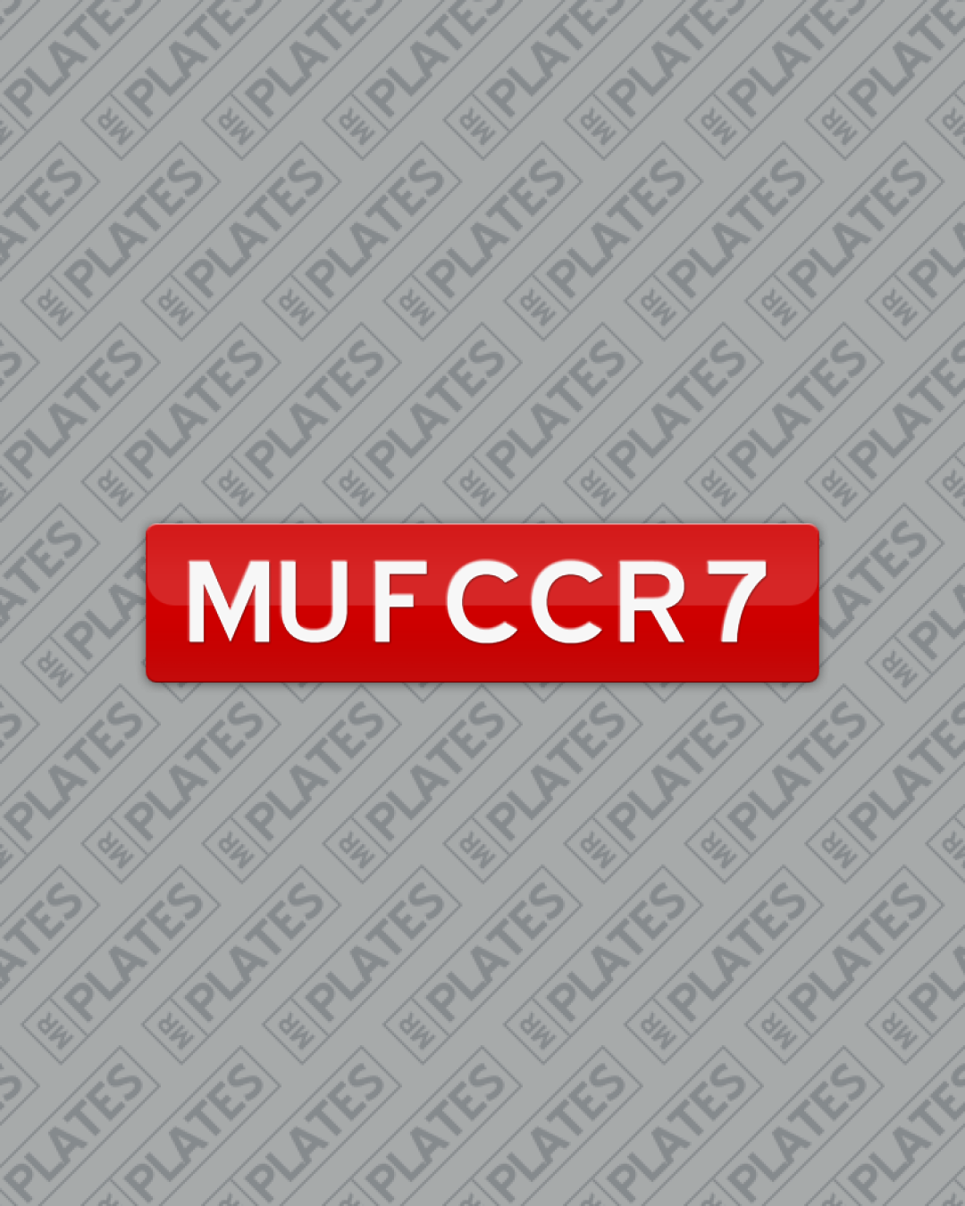 MUFCCR7 (Manchester United FC Cristiano Ronaldo 7) Number Plates For ...