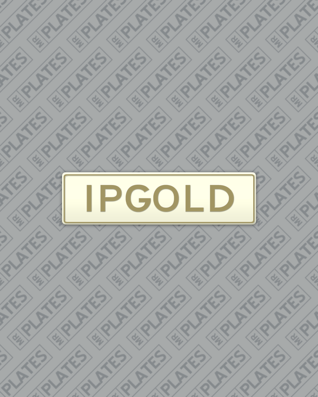 IPGOLD (IP Intellectual Property) Number Plates For Sale - MrPlates